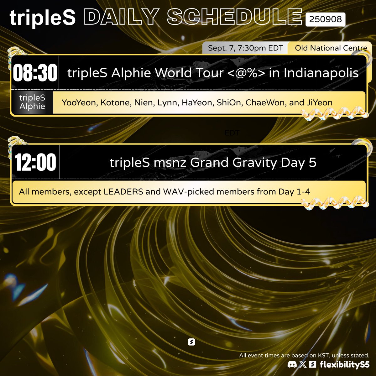 tripleS DAILY SCHEDULE - September 8, 2025 / Monday 8:30 KST (Sept. 7 ...