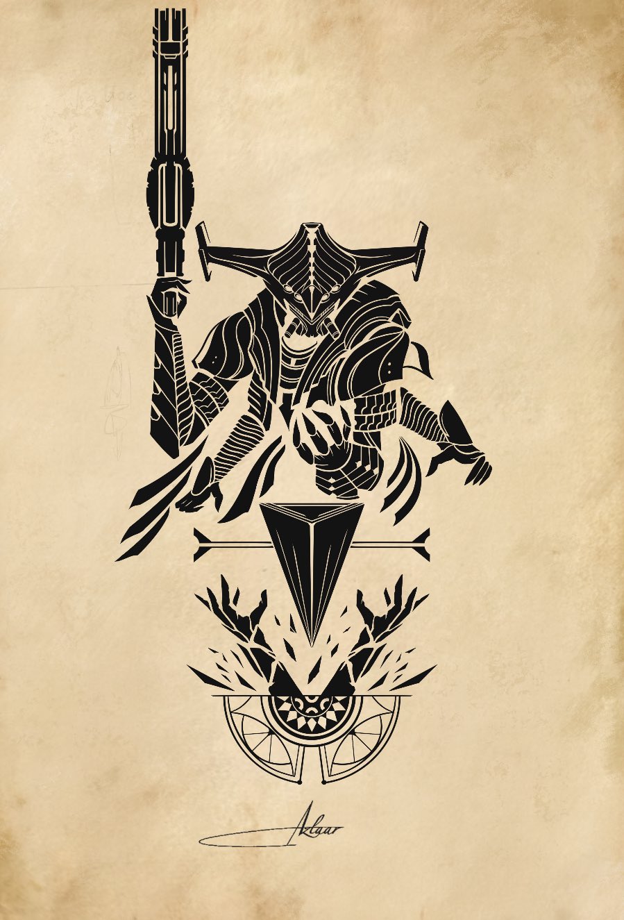 Destiny Head Drawing