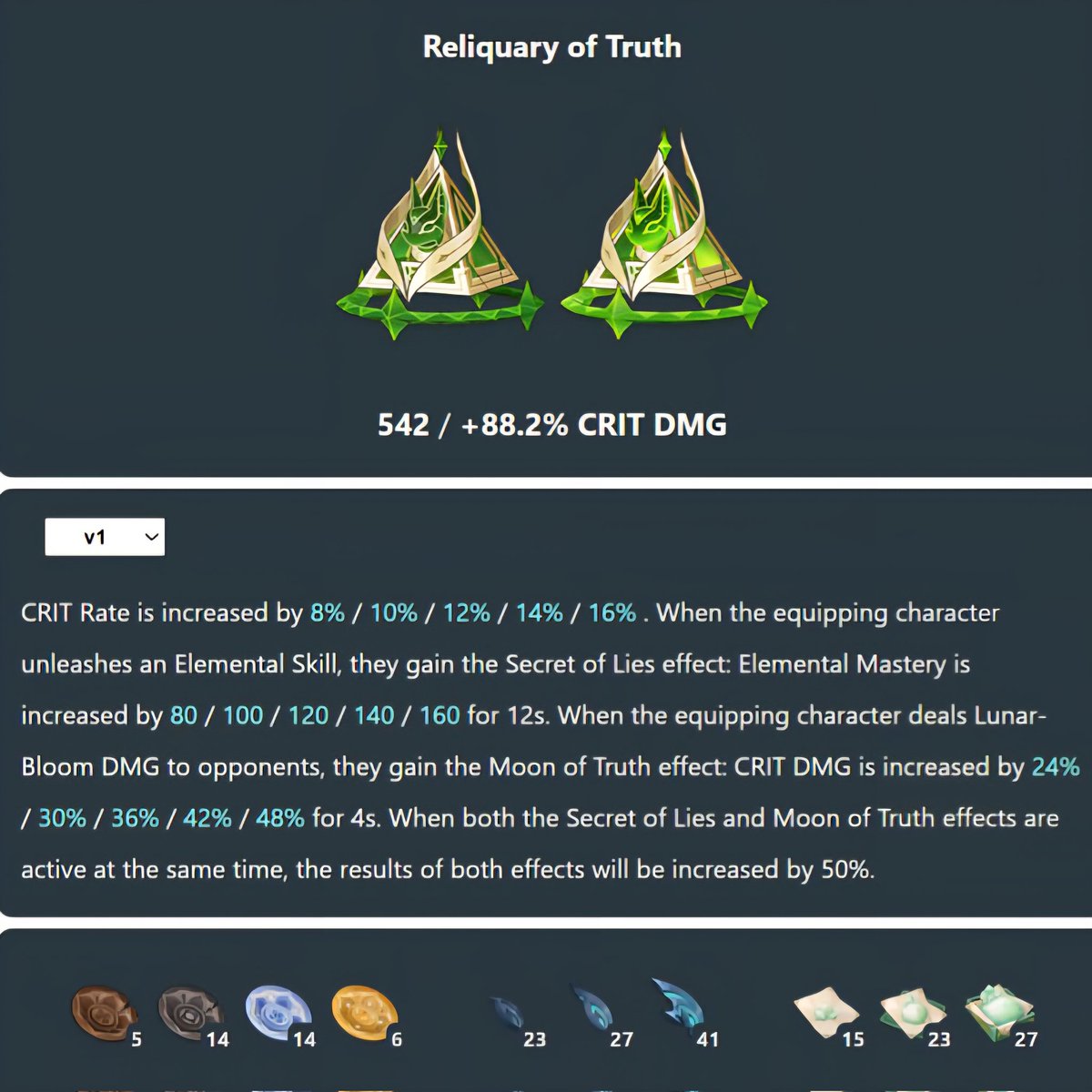 Nefer Weapon Stats & Ascension Materials 6.1 Via Homdgcat #Nodkrai # ...