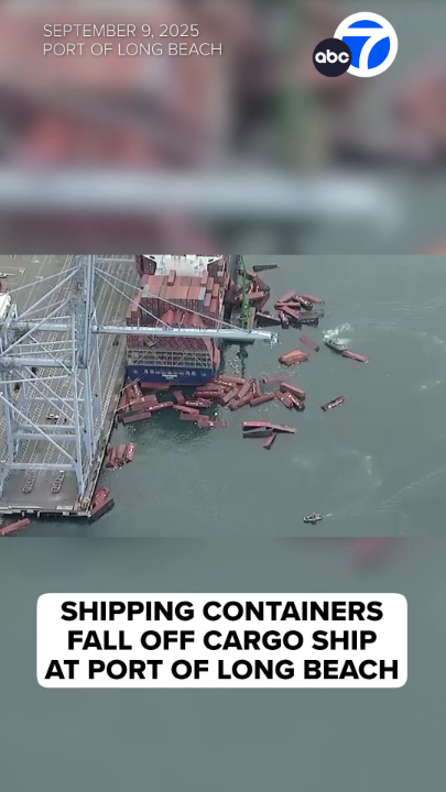Containers Falling Off Ships Chaos At Massive Cargo Port In Los