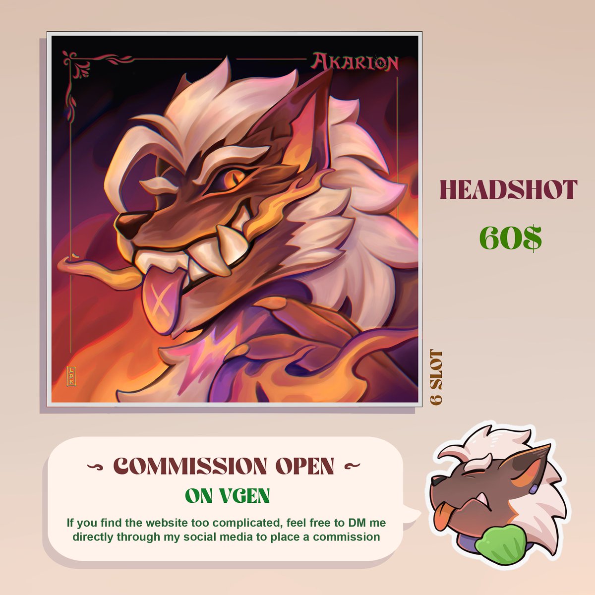 I'm opening headshot commissions on VGen (6 slot) This is my first time ...