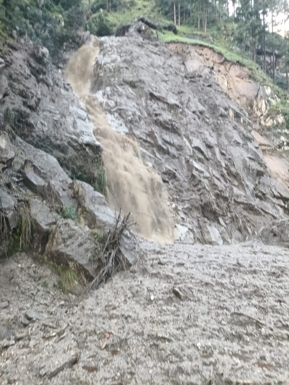 Massive destruction Himachal Kinnaur cloudburst last night