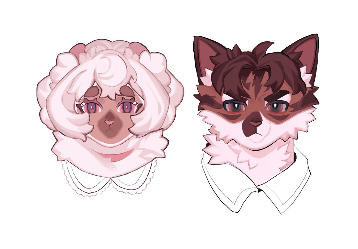 「frostpaw and Splashtail headshots for fu」|🌾micky🪓 succession timeのイラスト