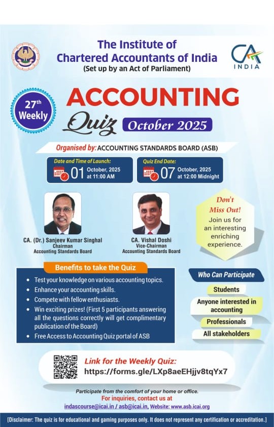 Accounting Standards Board(ASB) of ICAI (@asbicai) / Posts / X