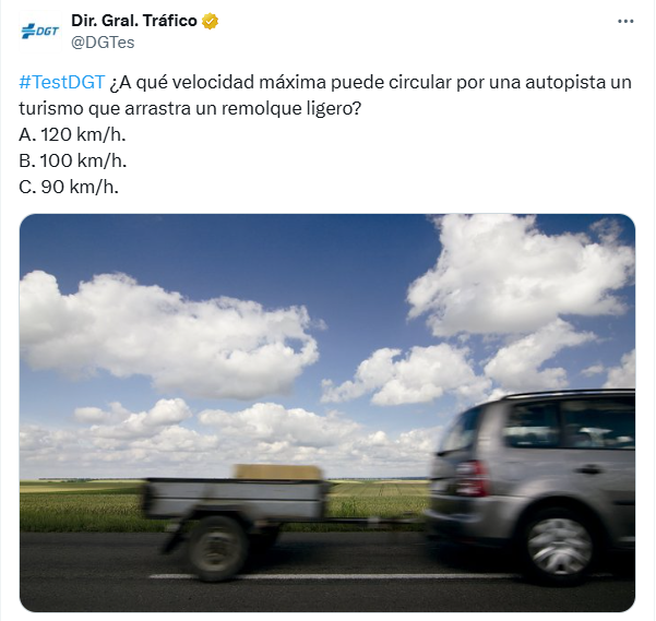 Velocidad maxima turismo con remolque foto - Blackdragontours.com