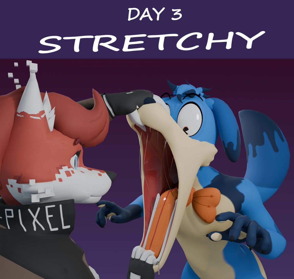 Day 3 Stretchy being toony means also being stretchy! featuring ...