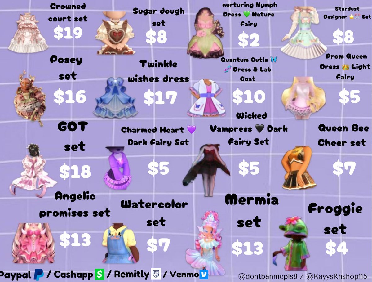 Selling all royale high halos, diamonds/rhd and sets for paypal/cashapp ...