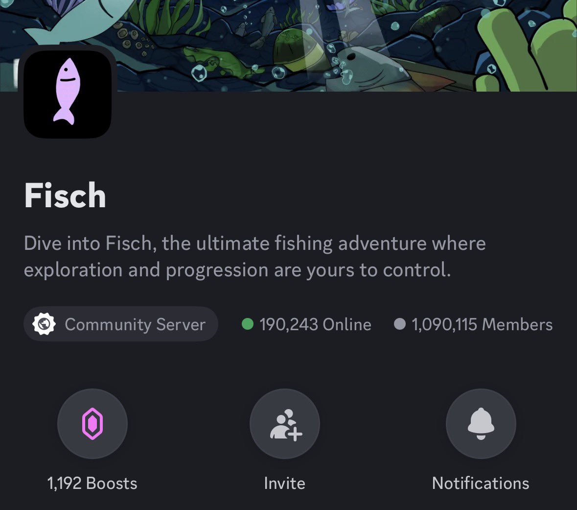 The official Fisch Discord server has just recently hit 1 million ...