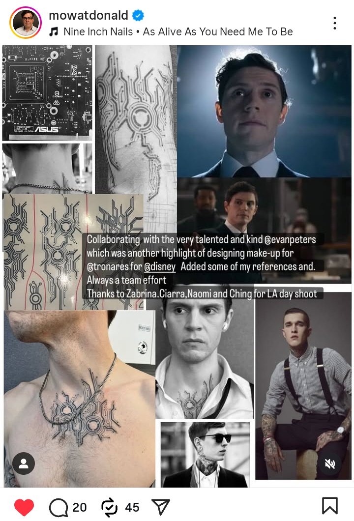 Evan Peters Hand Tattoos