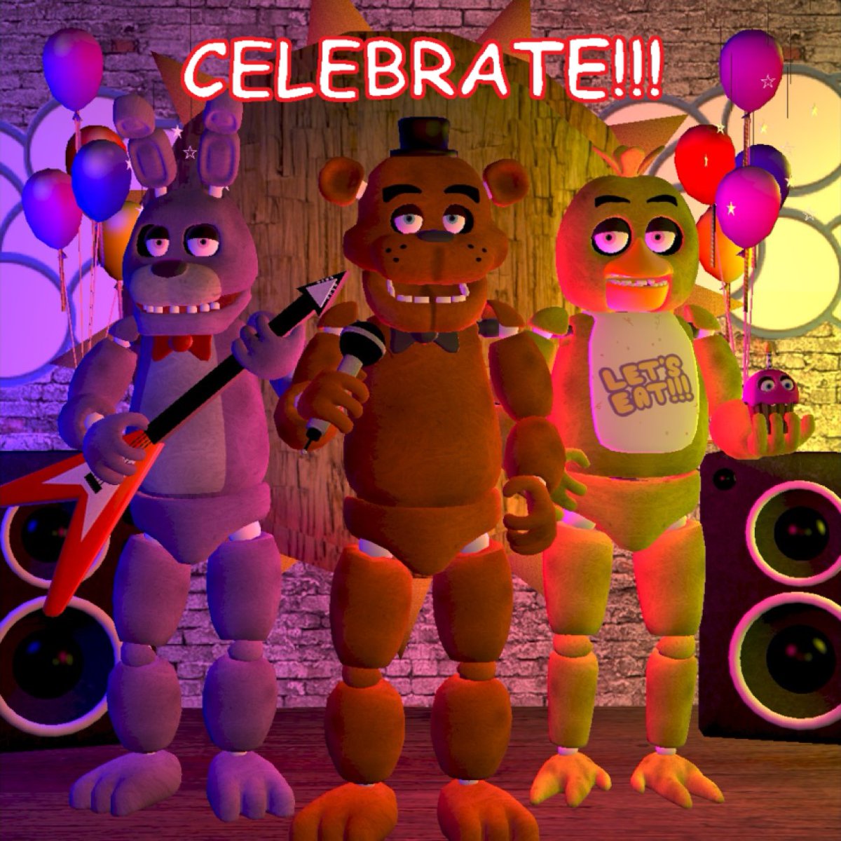 2014 inspired FNAF celebrate poster cause I felt like it #fnaf #gmod #i6nis