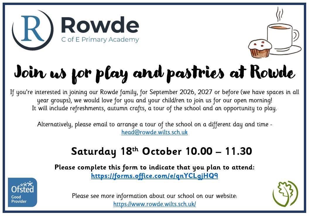 Welcome to Rowde C of E Primary Academy