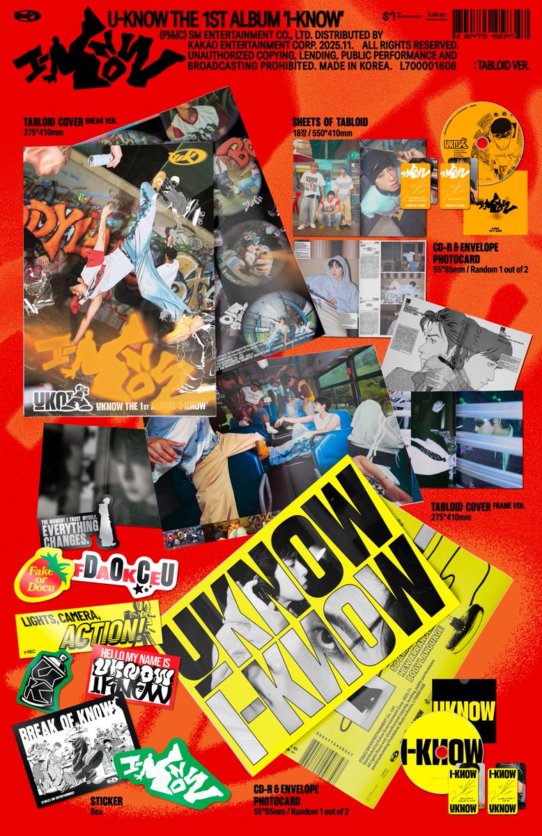 Album Details (Tabloid Ver.) U-KNOW 유노윤호 The 1st Album 【I-KNOW】 2025.11 ...