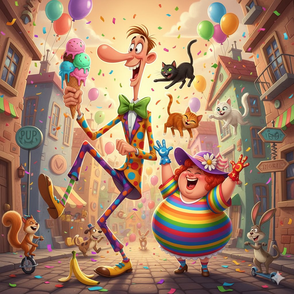 The Hilarious Street Antics of a Tall Lanky Man and a Juggling Lady ...