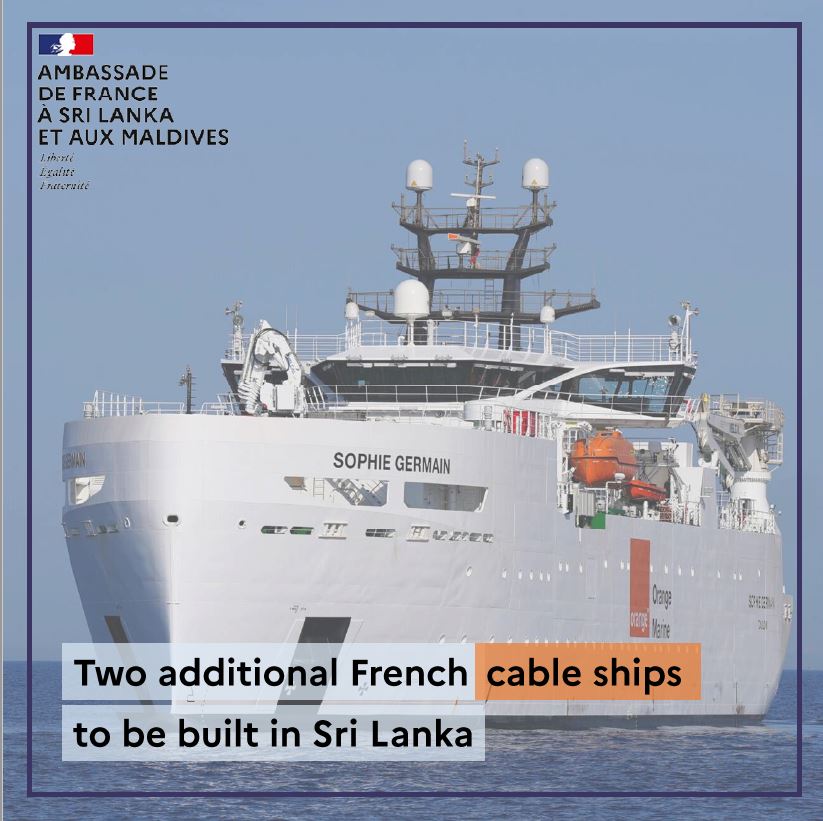 France Commissions Two Cable Ships to Be Built in Sri Lanka to Boost ...