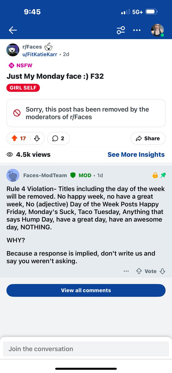 Apparently saying something about the day of the week is pandering for ...
