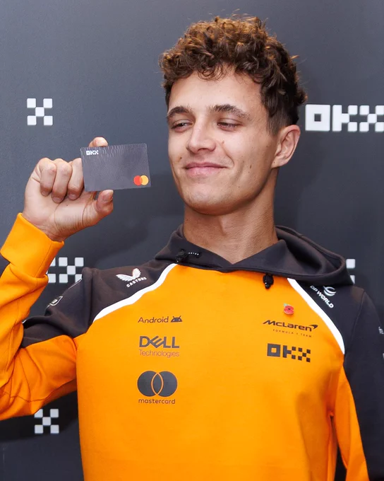 OKX(@okx ):Speed in our DNA! Stoked to see Lando doubling down with OKX Pay and our new card in ...