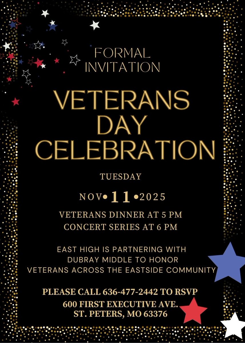 Veterans Day Church Program Invitations
