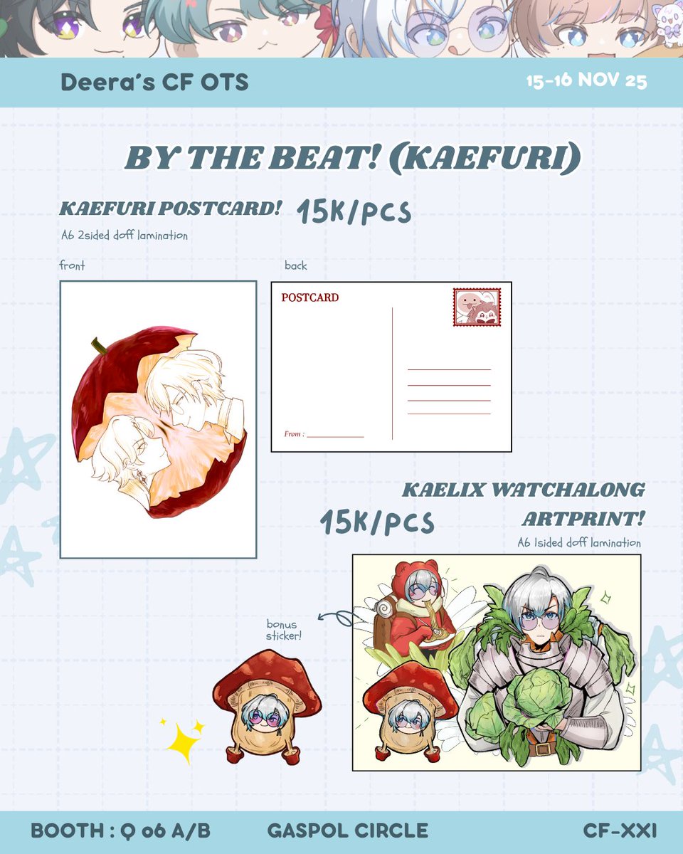 are appreciated] heyyoo~ Gaspol Circle’s OTS catalogue for #cf21 ! Q-06 ...