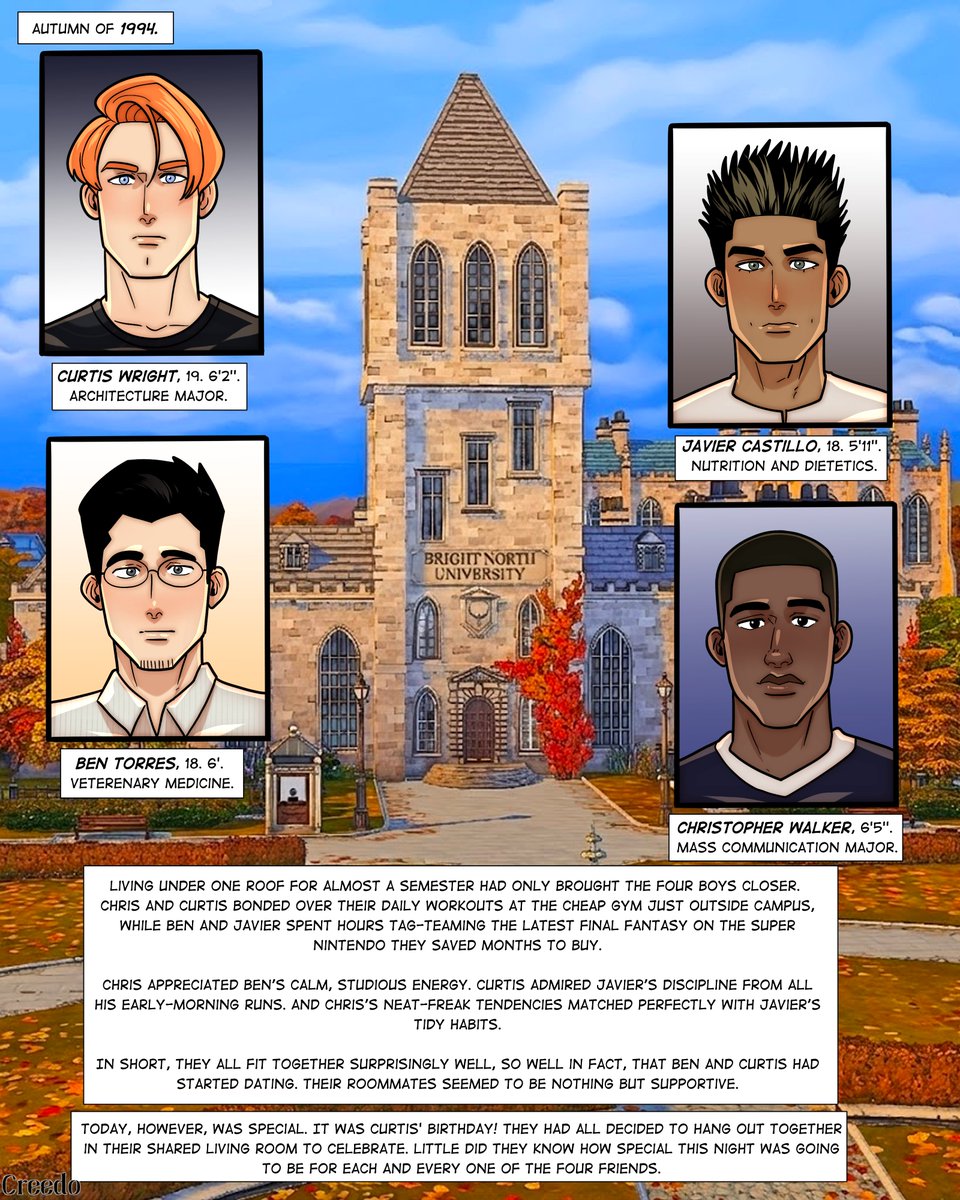 Dorm mates Curtis, Ben, Christopher, and Javier spend an unforgettable ...