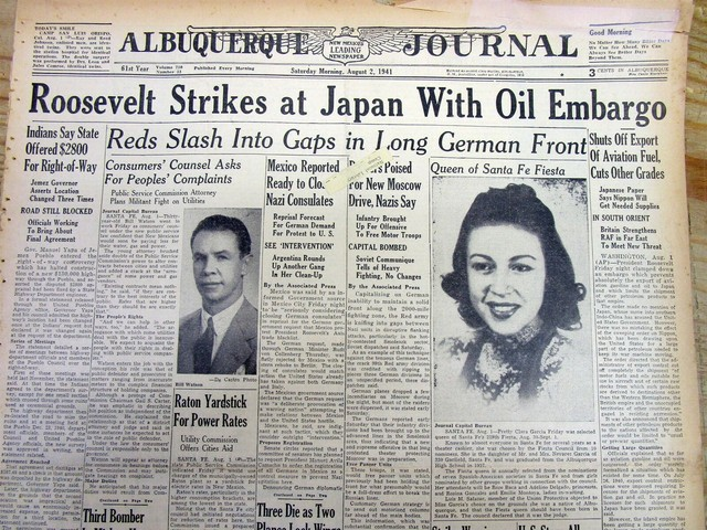 1941: U.S. oil embargo on Japan cut off around 80-88% of its oil ...