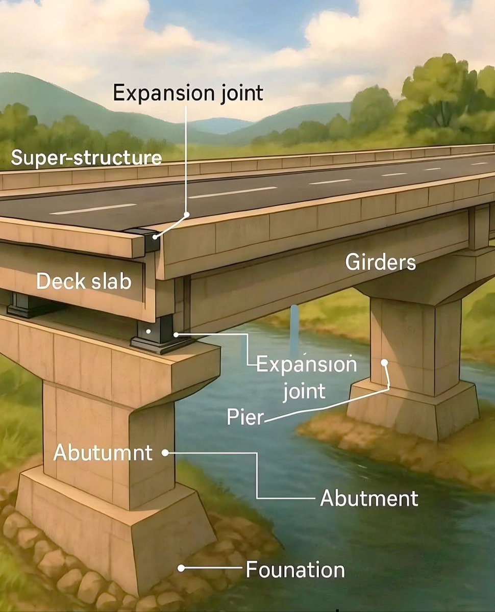 Parts Of Bridges In Civil Engineering