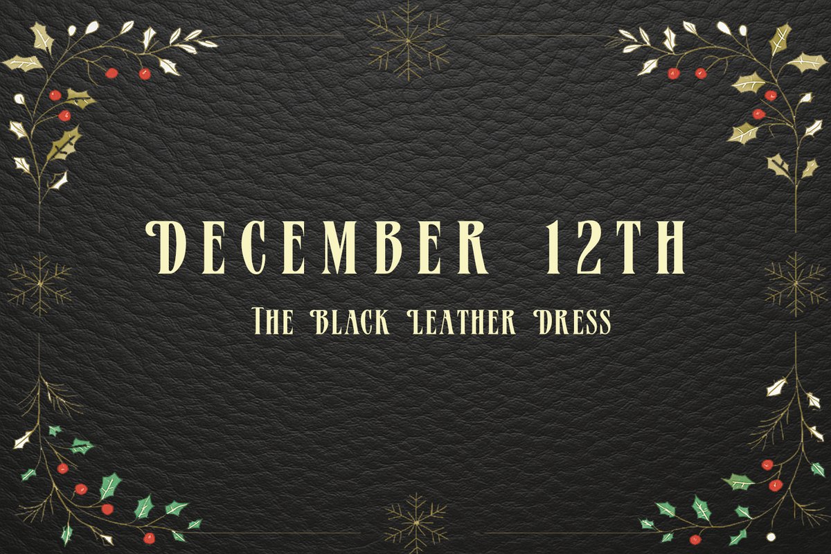 December 12th– The black leather dress Slipping into a buttoned long ...