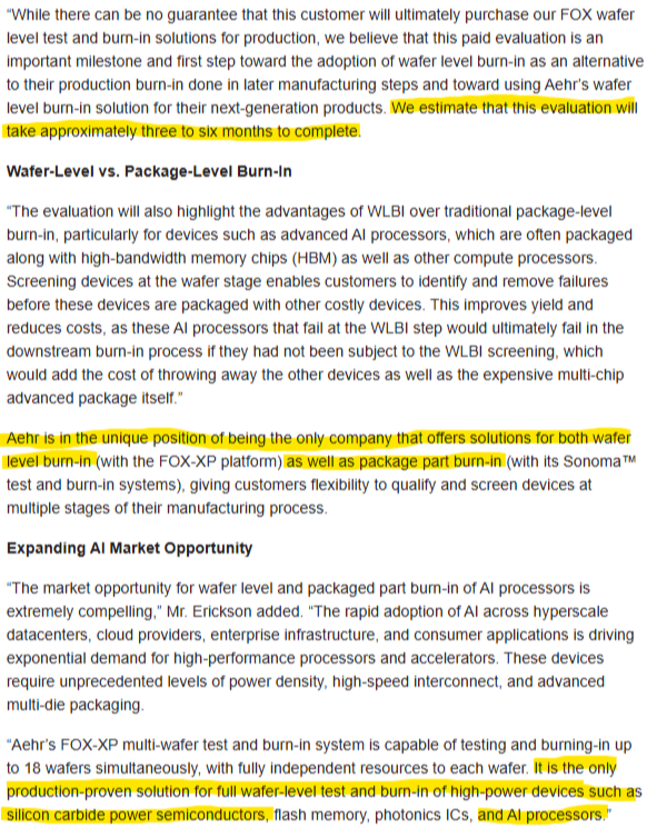 Been doing some research into $AEHR. I believe i’ve linked the “Major ...