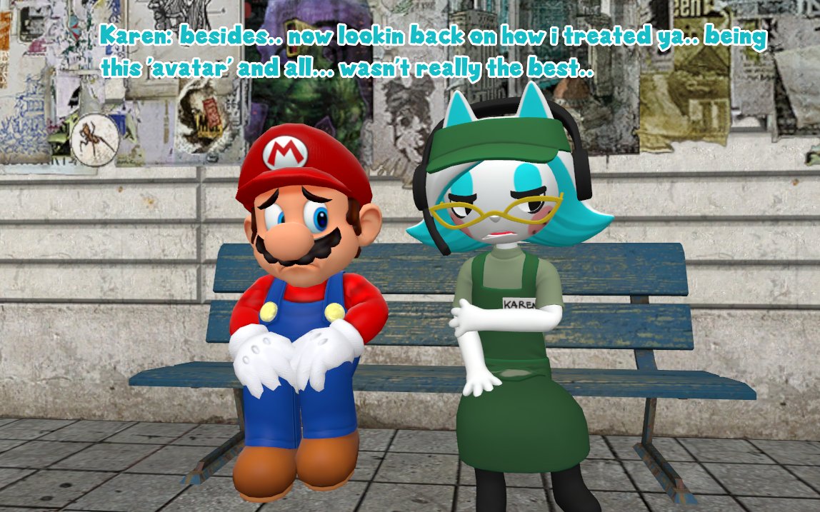 Some fan wanted me to maek mario yell at karen because of how she ...