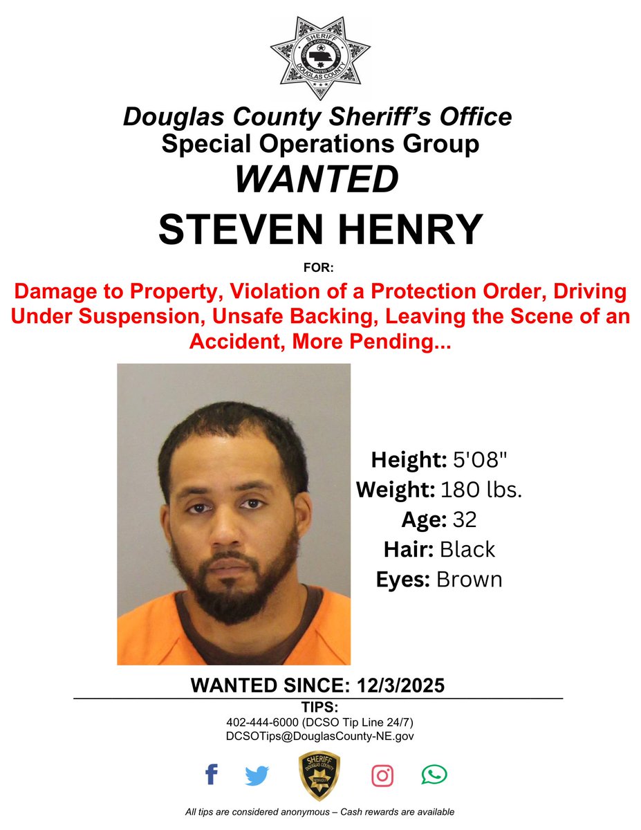On December 3, 2025, Steven Henry fled the Douglas County Courthouse ...