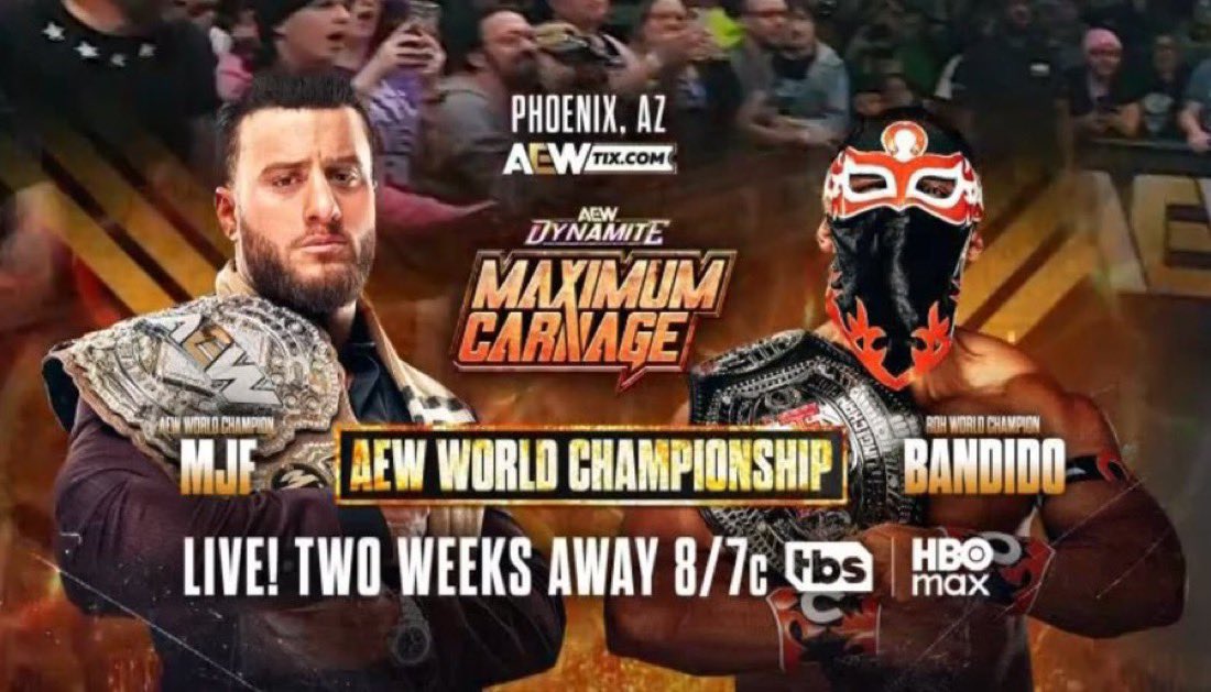 [1/14/26] AEW Dynamite Maximum Carnage: MJF/Bandido, PAC/Darby, 4-Way ...