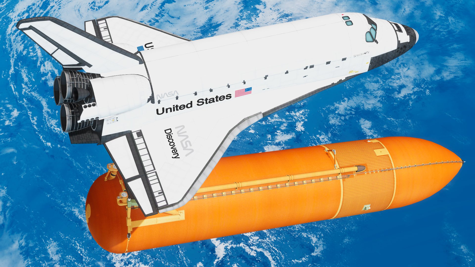 Space Shuttle External Tank Separation