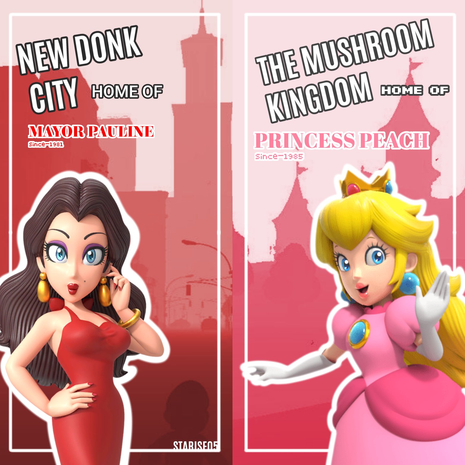 Pauline Mario And Peach Mario & Pauline
