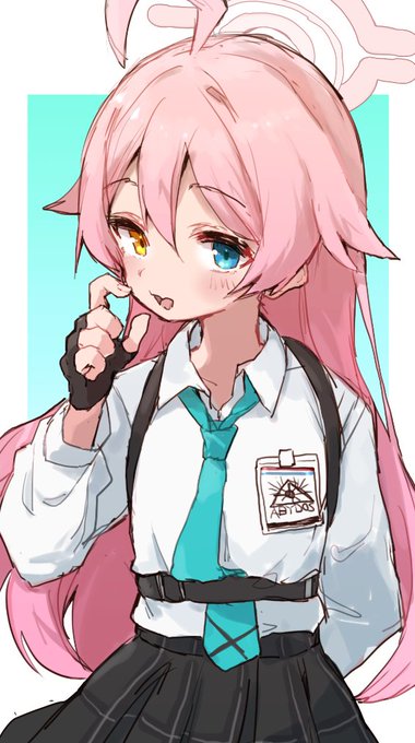 「hoshino (blue archive) pleated skirt」Fan Art(Popular)｜4pages