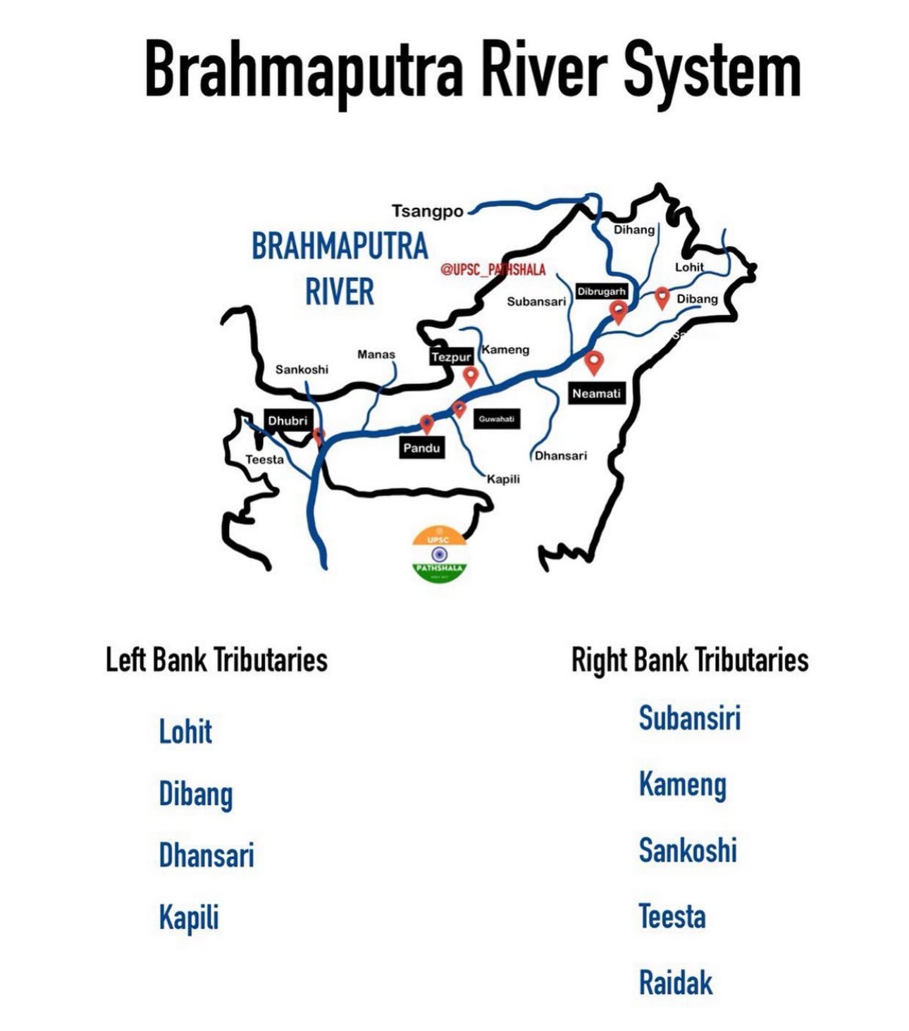 Brahmaputra River Map Assam And The Brahmaputra | India River Cruise