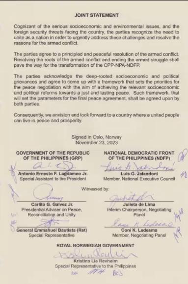 The National Democratic Front of the Philippines announces that they ...