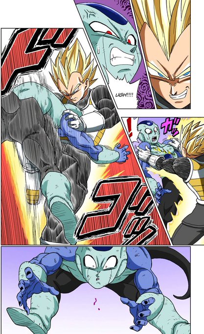 Super Saiyan Vegeta Grabs And Knees .. | Dragon Ball Manga Panels さんの ...