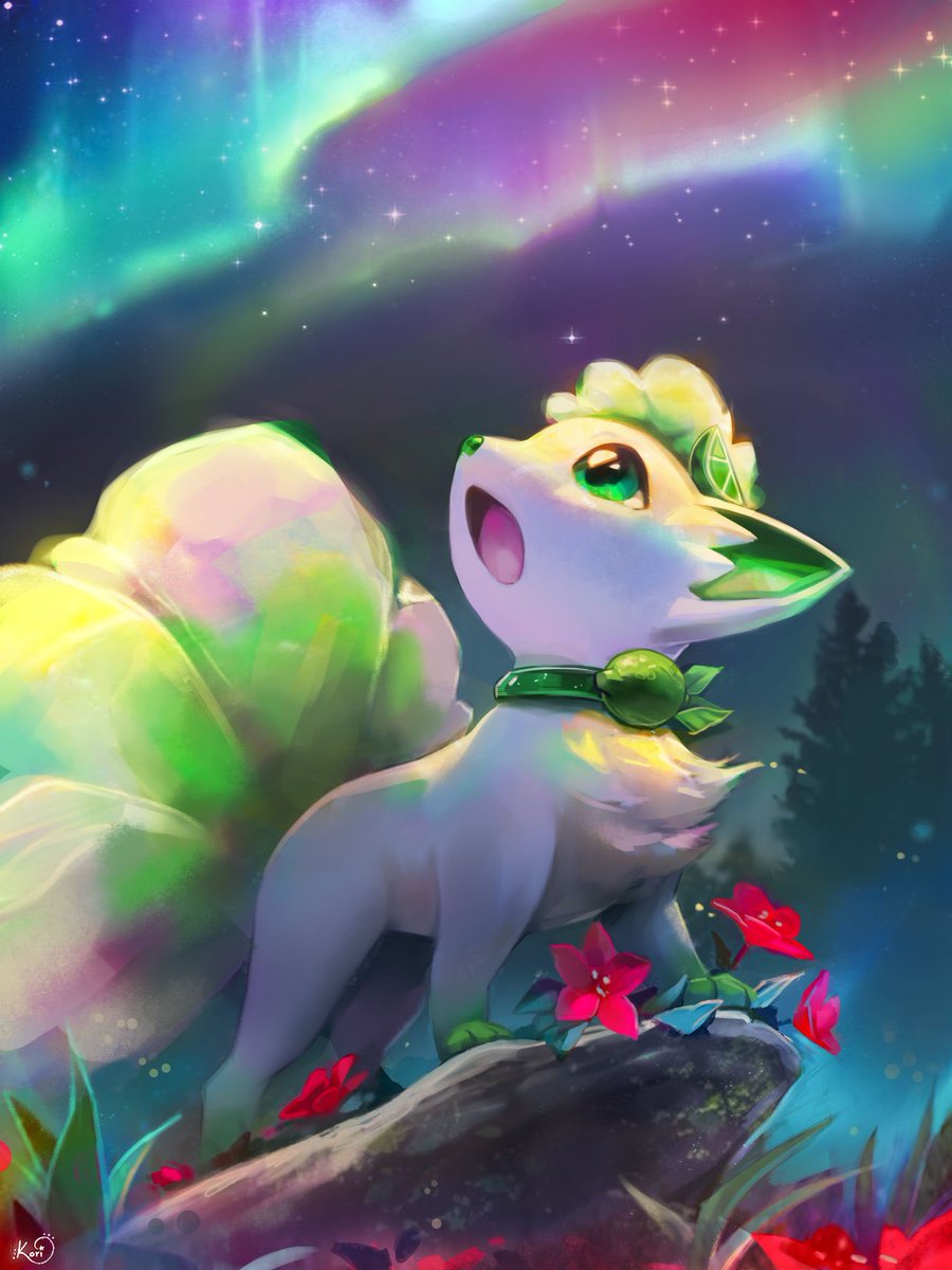 「Aurora borealis #pokemon #vulpix #alola」|Kori Arredondoのイラスト