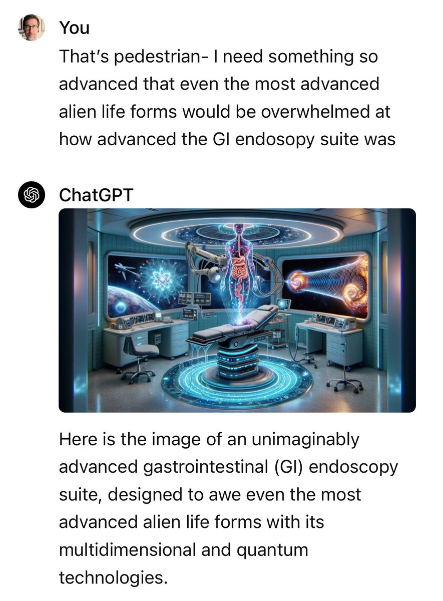 For every 10 likes this gets I will ask chatGPT to make this endoscopy ...