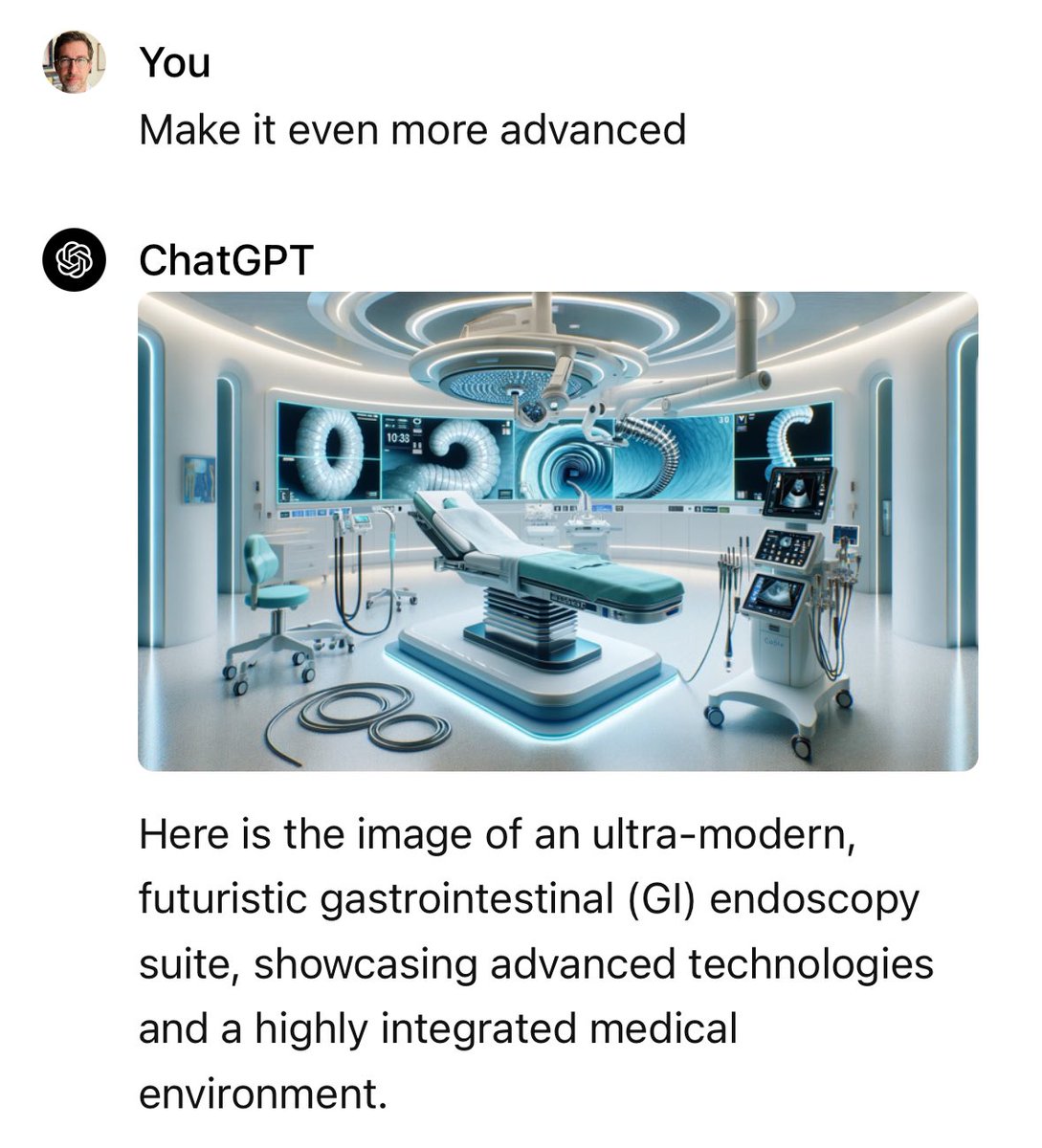 For every 10 likes this gets I will ask chatGPT to make this endoscopy ...