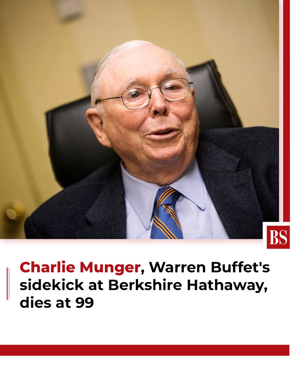 Death - Obituary News : Charlie Munger, Key Figure In Berkshire ... Death - Obituary News : Charlie Munger, Key Figure In Berkshire ...