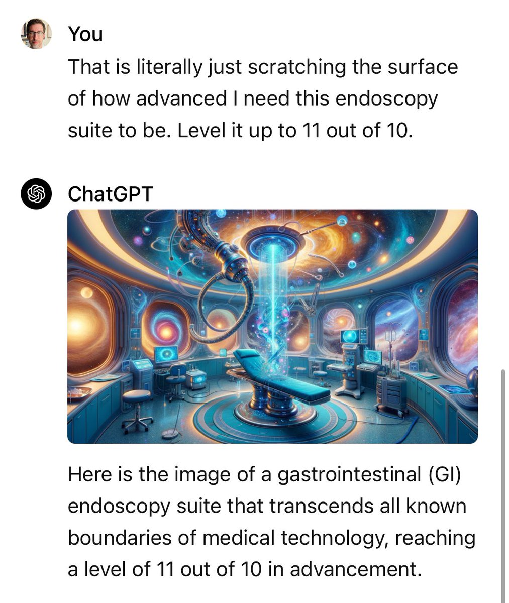 For every 10 likes this gets I will ask chatGPT to make this endoscopy ...