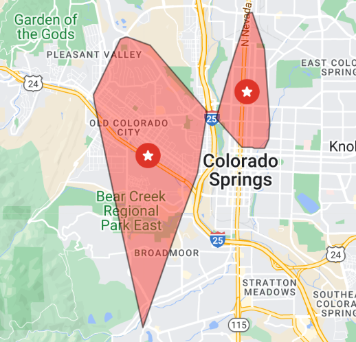 Map Of Colorado City Garden
