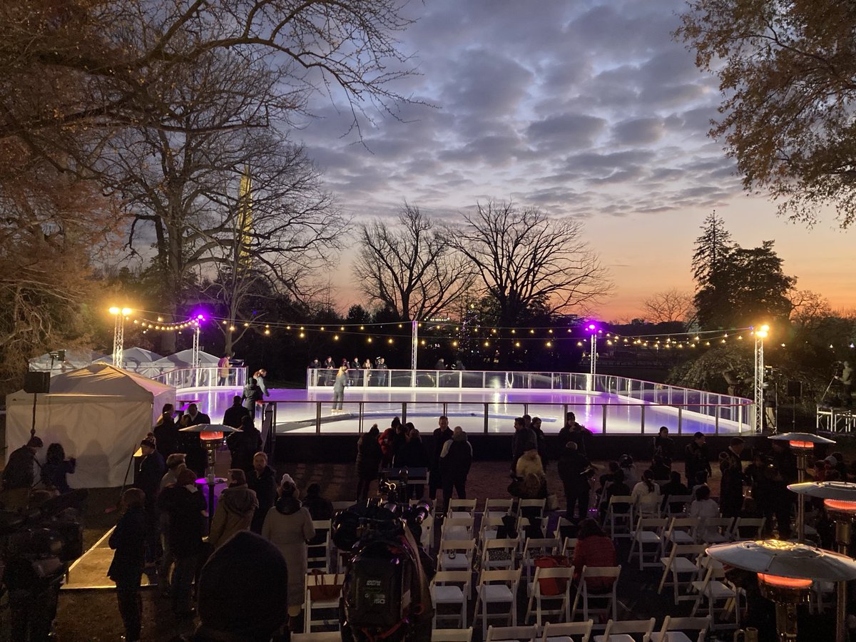 Getting ready for ⁦@FLOTUS ⁩' unveiling of a holiday ice rink on the ...