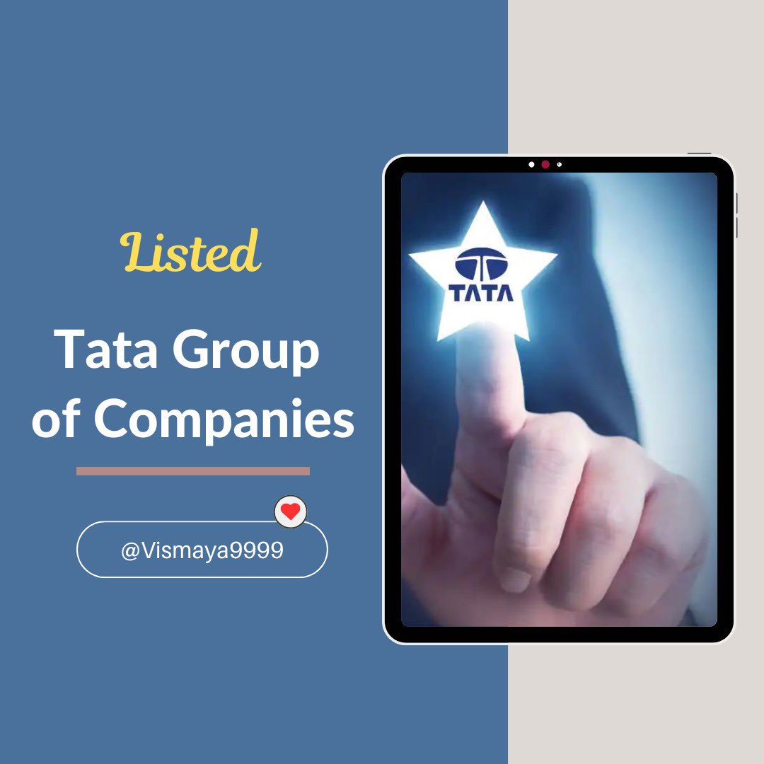 Tata Group of Companies 🏛️🏛️🏛️ Currently there are 30 listed companies ...