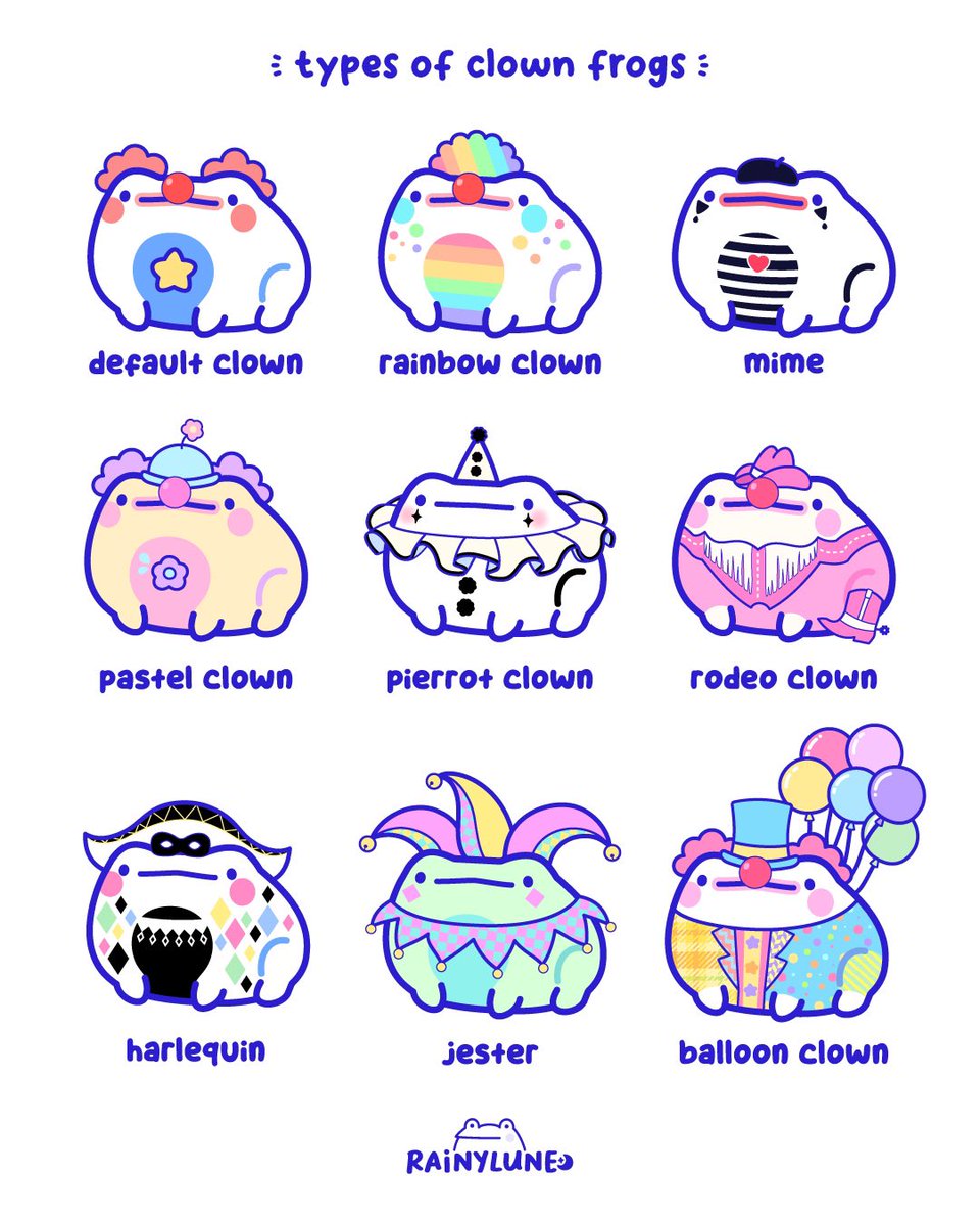 「there are many sub-species of clown frog 🐸🤡 」rachel 🐸の漫画