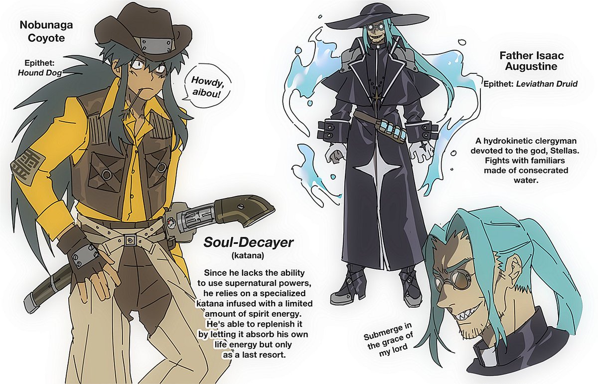 「Some random demon hunter and demon oc doodles」Cioccolatodorima (comms ...