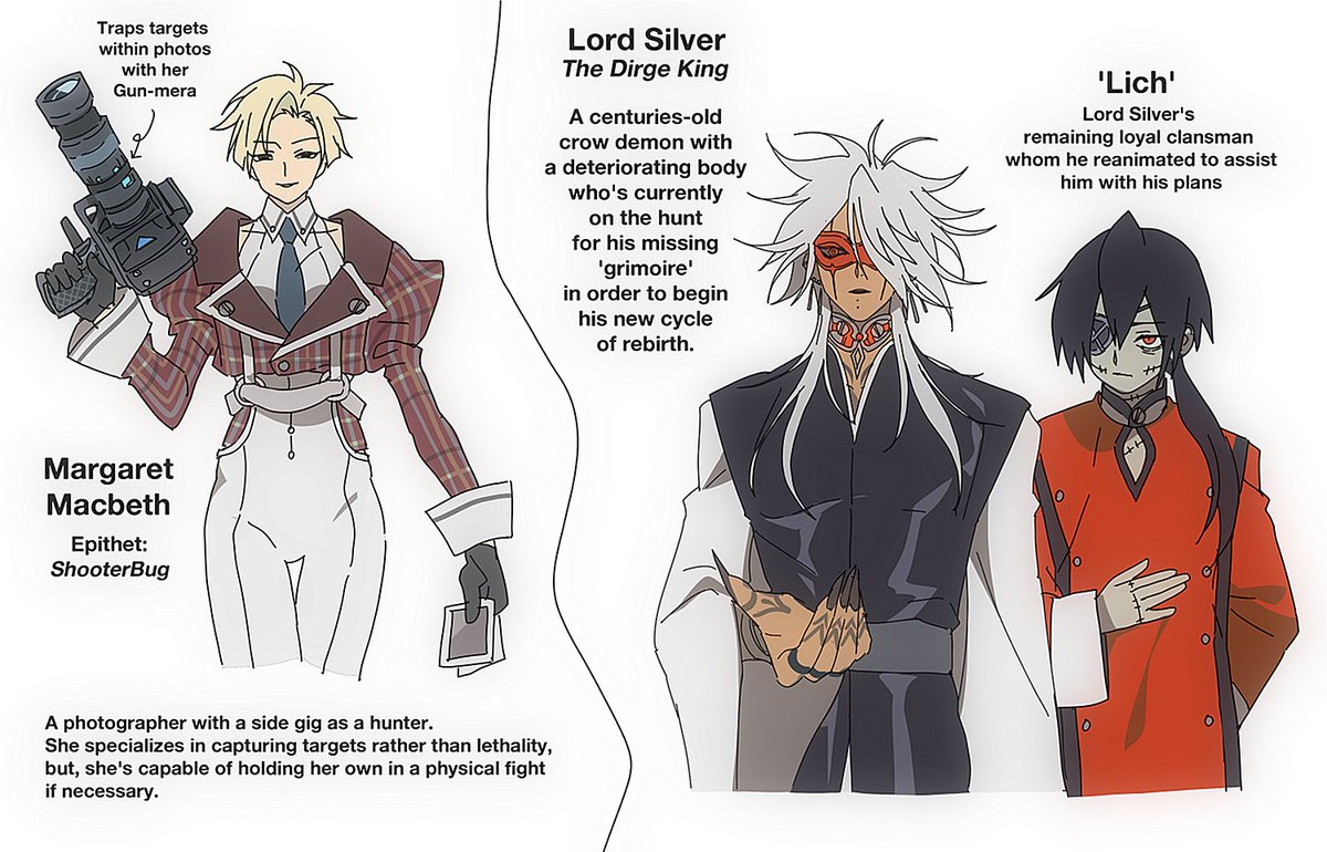 「Some random demon hunter and demon oc doodles」Cioccolatodorima (comms ...