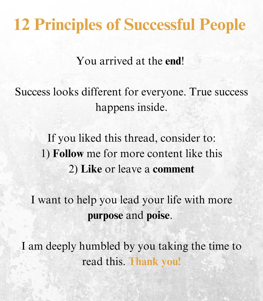 Success comes to those who know what they do. Here are 12 principles of ...