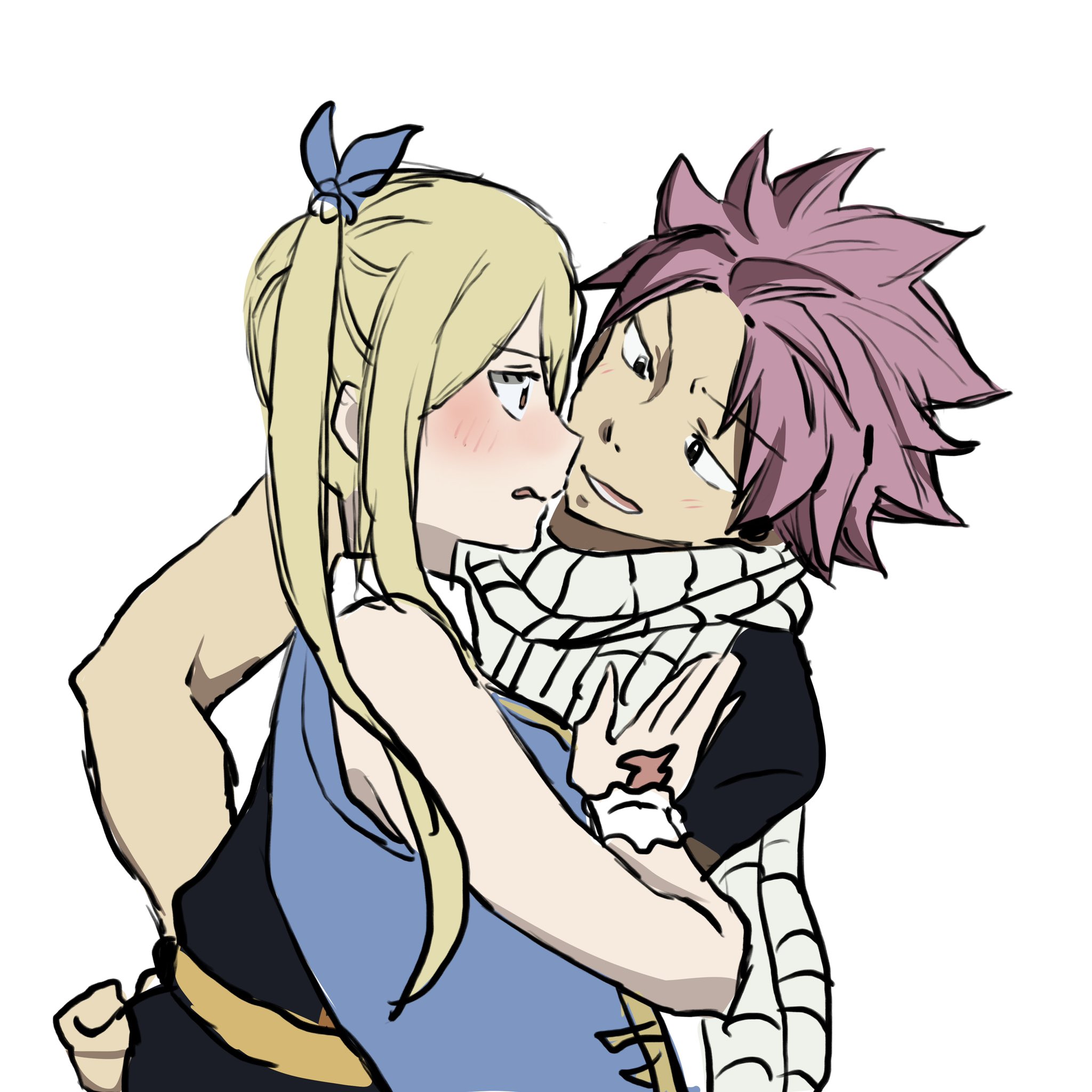 Fairy Tail Wallpaper Natsu Lucy Kiss Crouching Natsu, Sneaky Kiss