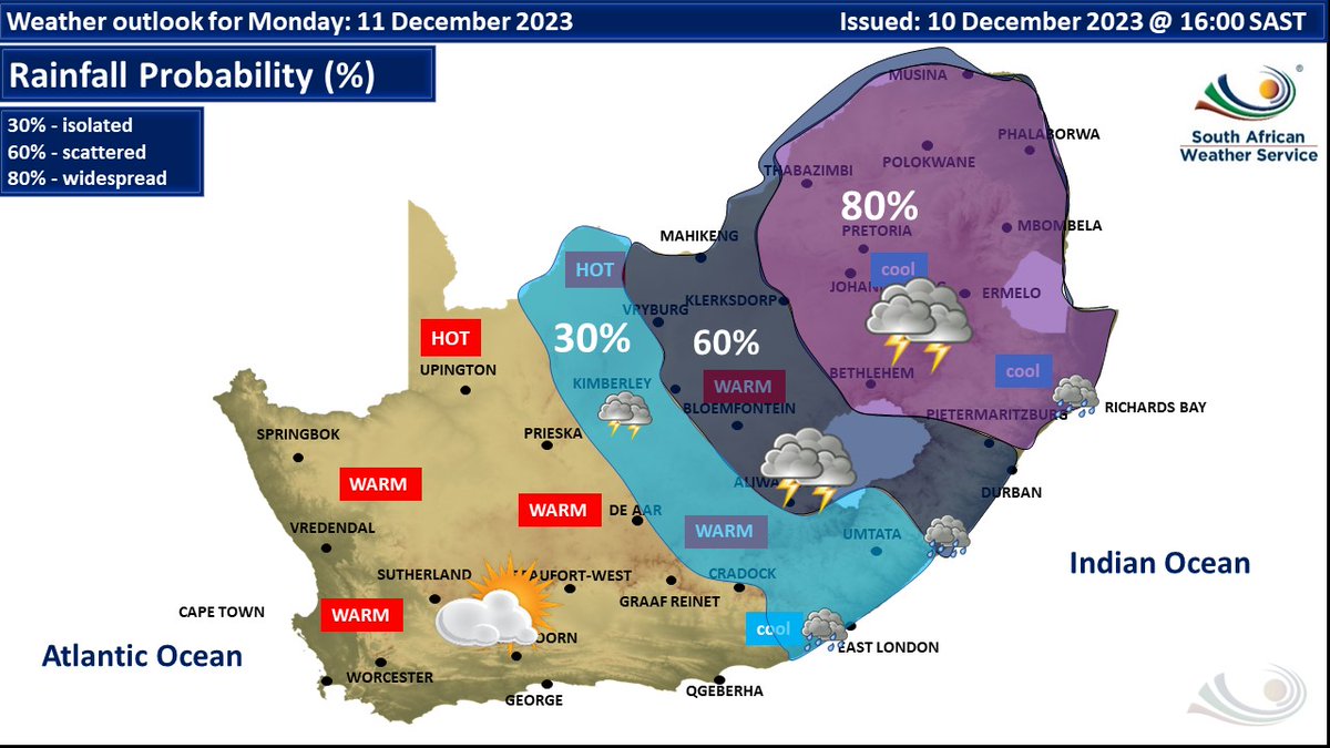 Weather Forecast South Africa Map South Africa's Weather And Climate